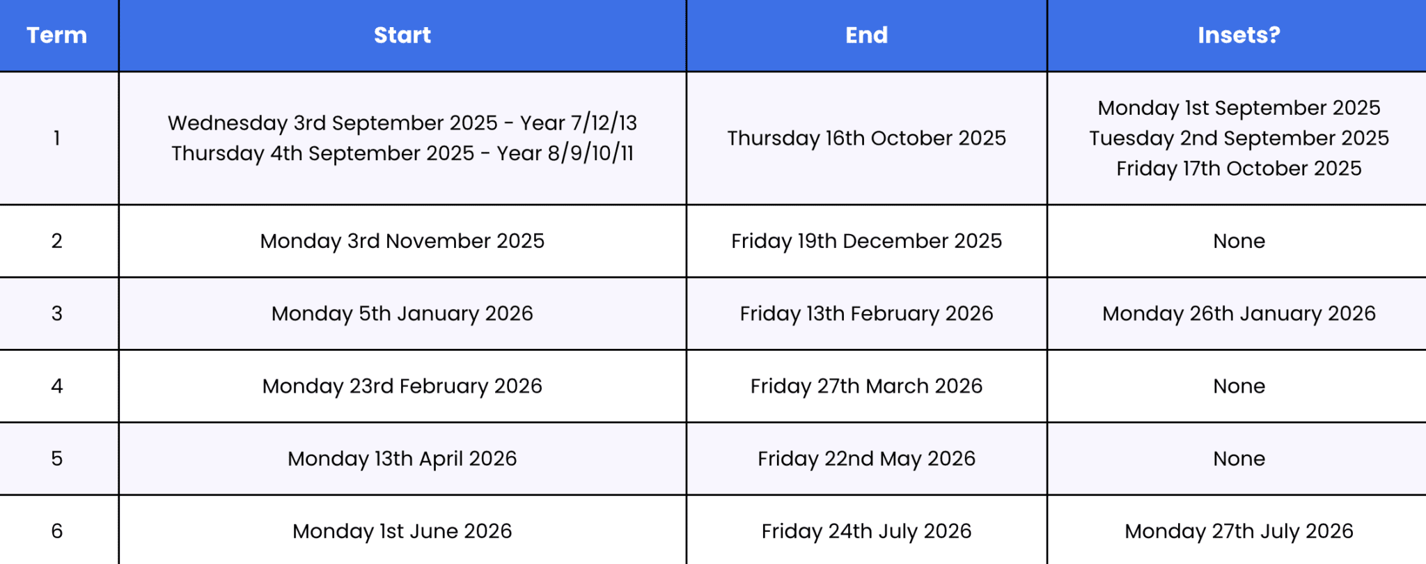 Term Dates & School Calendar - Quarrydale Academy - Sutton-in-Ashfield ...